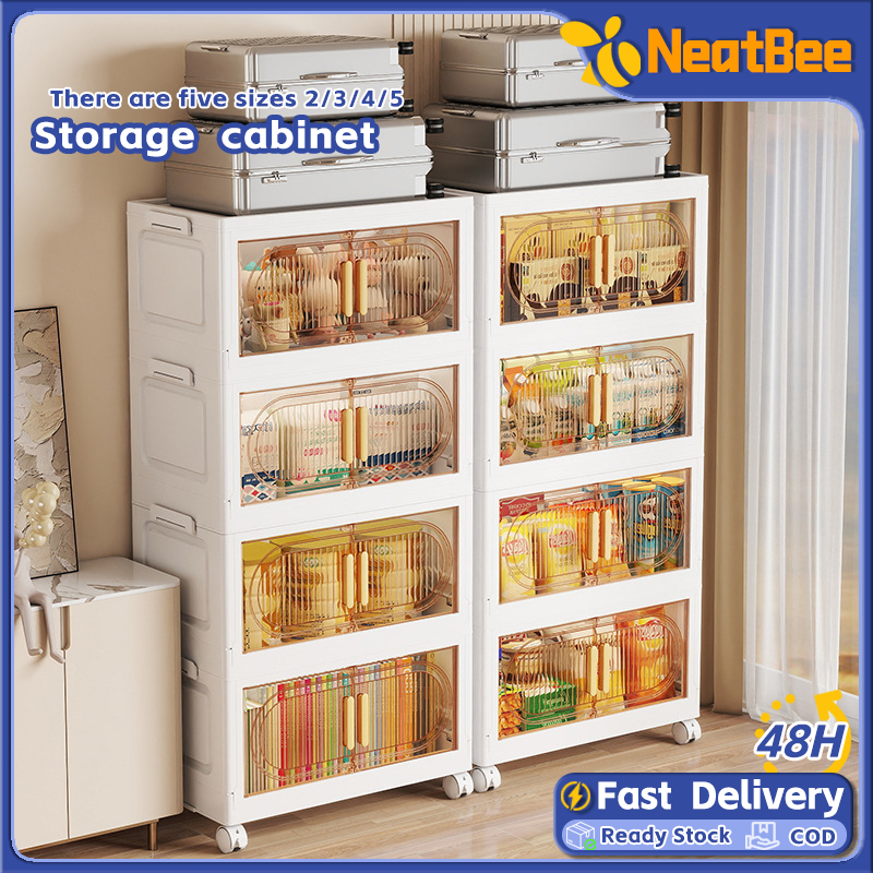 Storage box Multipurpose plastic cupboard Foldable Stackable Storage ...