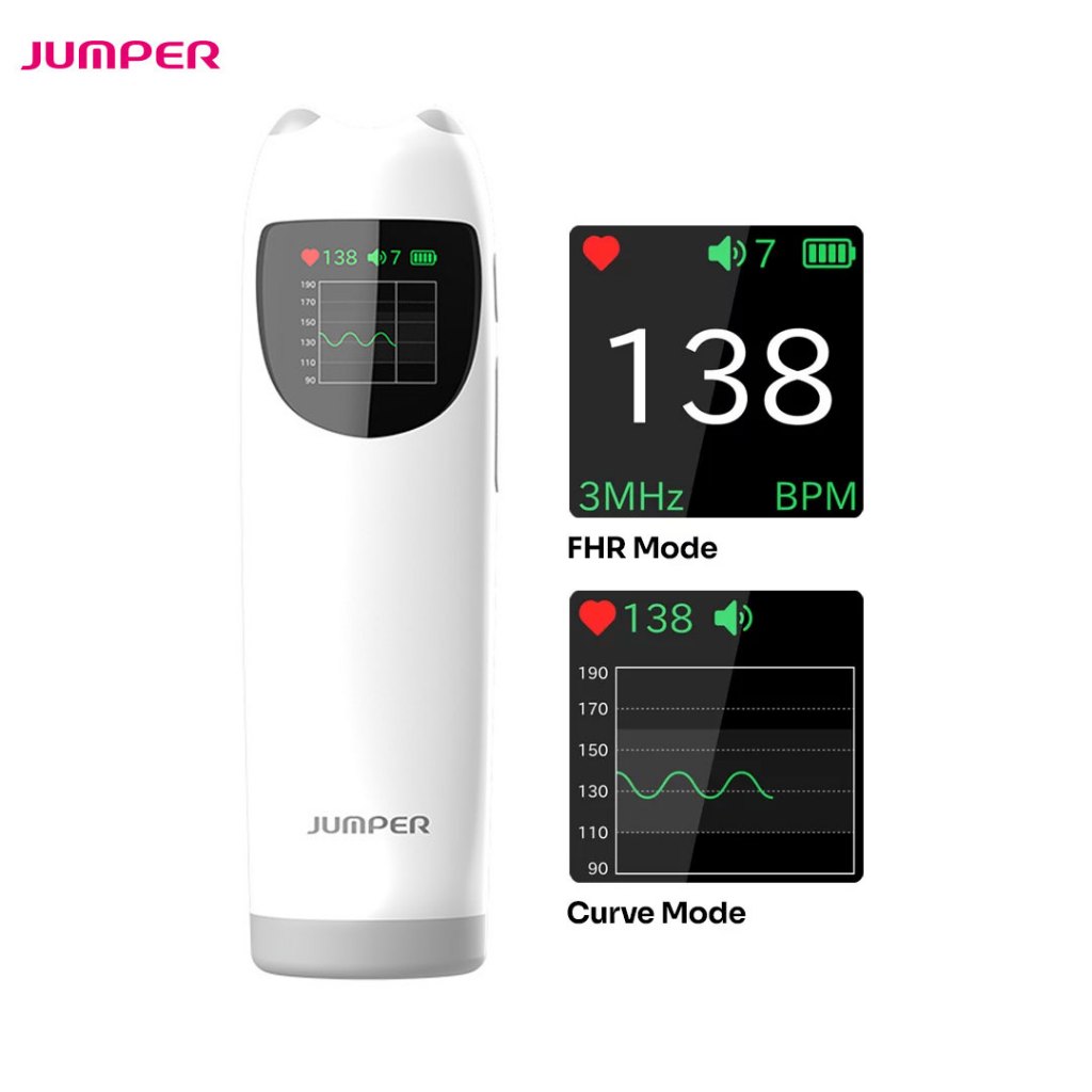 Jumper 3.0Mhz Fetal Doppler Wireless Ultrasound Baby Heart Rate Monitor ...