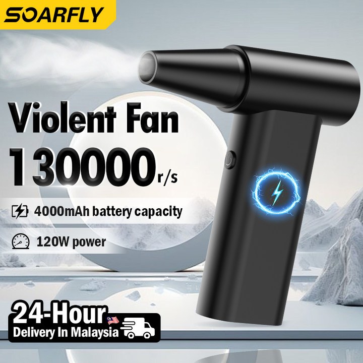 🔥24H Shipping🔥 SOARFLY Powerful Blower Turbo 130000RPM Violent Fan Mini ...
