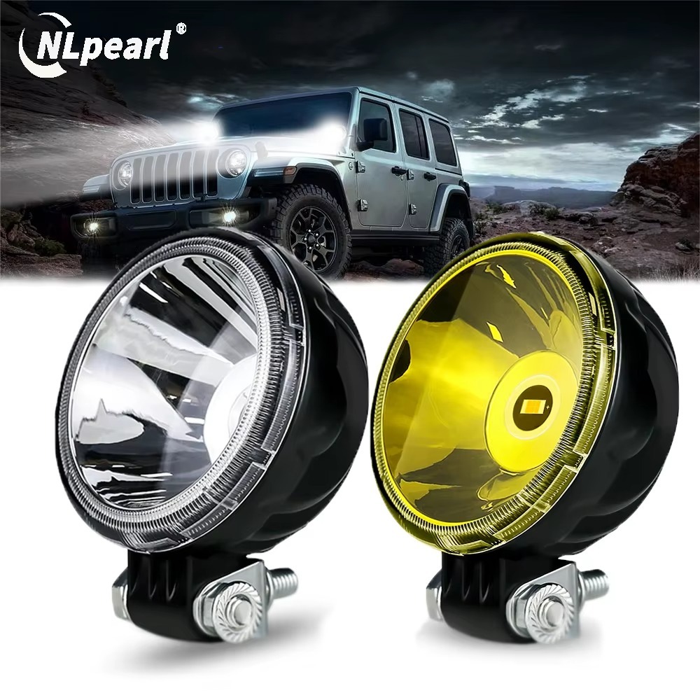 Nlpearl 2Pcs 3 Inch LED Work Light Bar Round High Power Spotlight ...