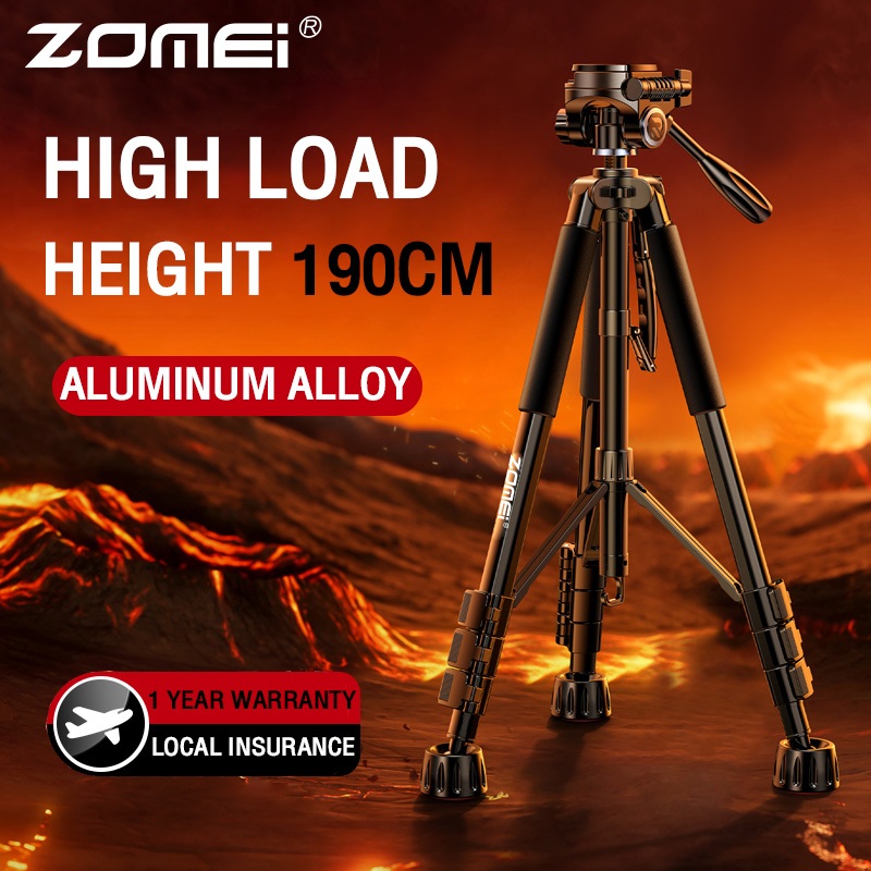 Zomei Q188 190cm Camera tripod Aluminum Alloy Tripod with 3-Way Pan ...