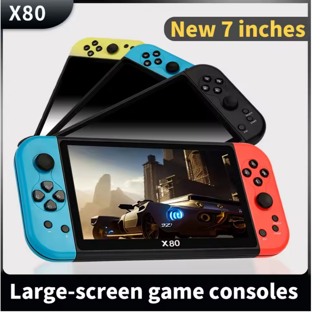 New Product 23cm Large Screen Handheld Game Console X80 Arcade PS1 ...