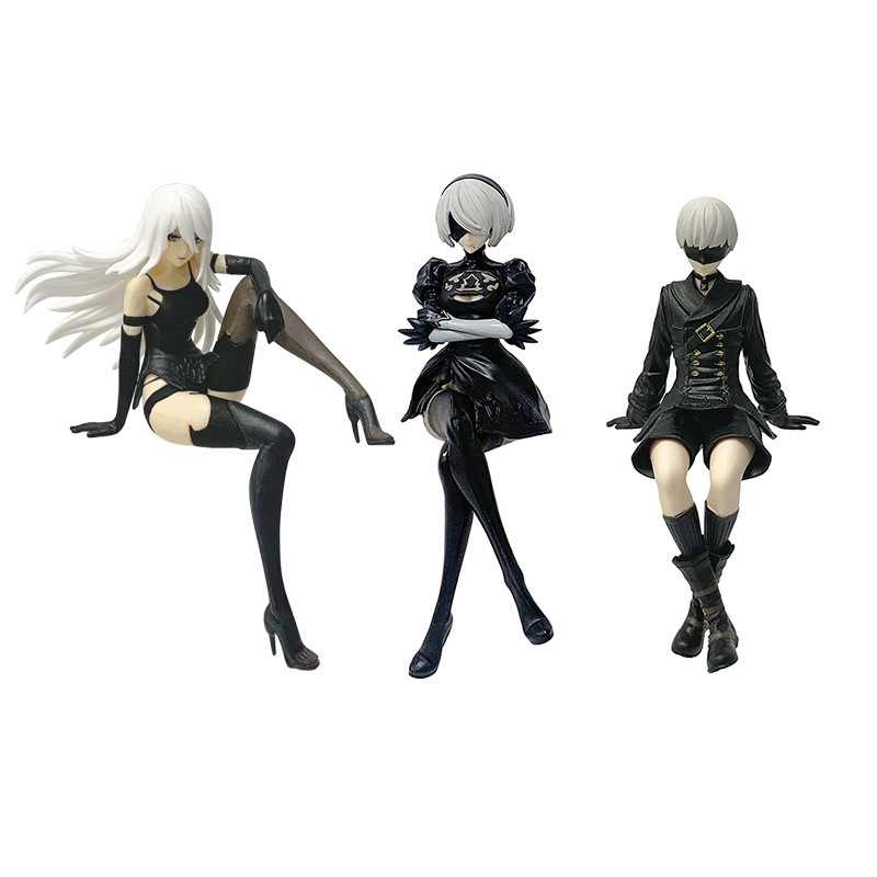 Game NieR:Automata figure 2B A2 sitting posture pvc model toys gift ...