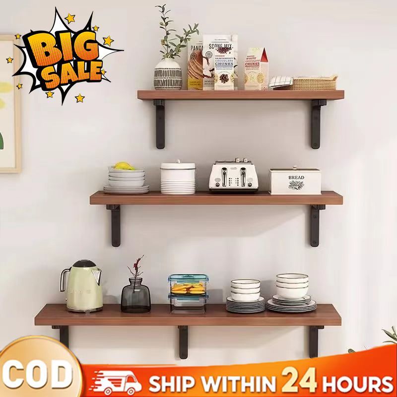 ready stock Floating Wall Shelf DIY Wall Shelf Rack Home Living Room ...