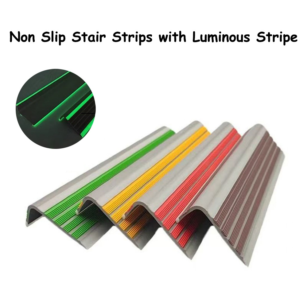 L-Shaped Anti Slip Traction Treads with Glow in the Dark Stripe, Self ...