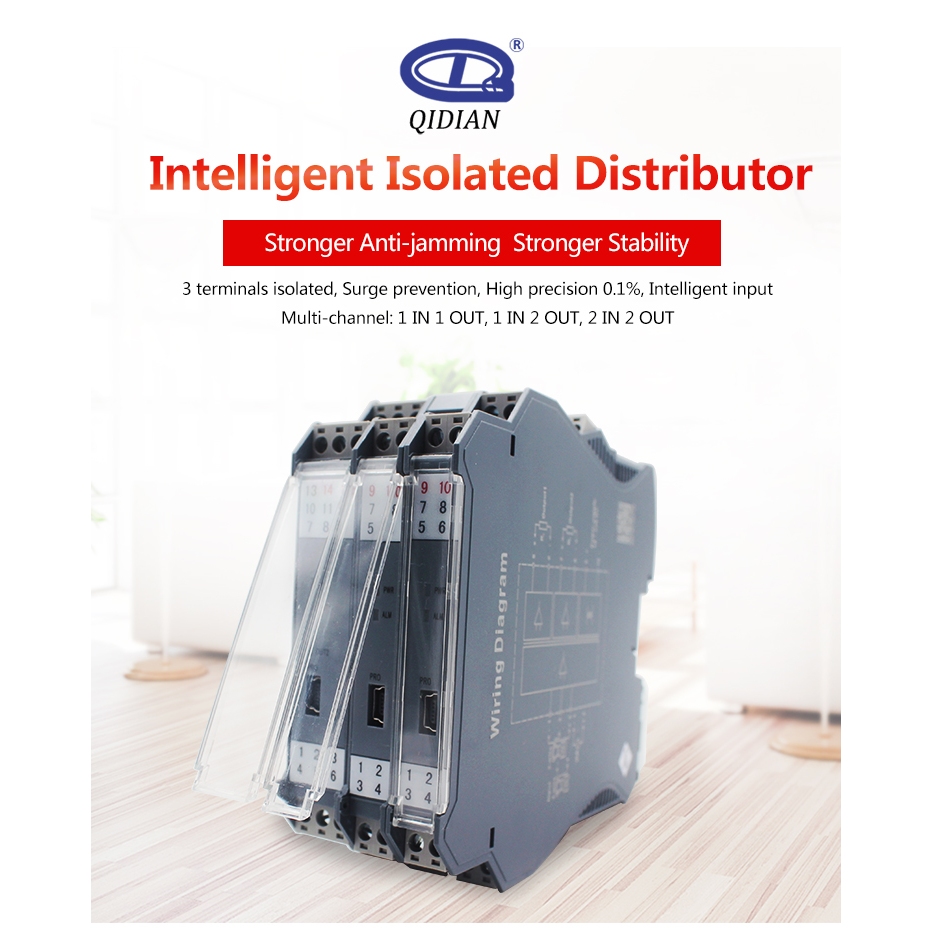 GLK Intelligent 4-20mA 0-10V input 1 in 2 out Signal Isolator signal splitter DC Current ...