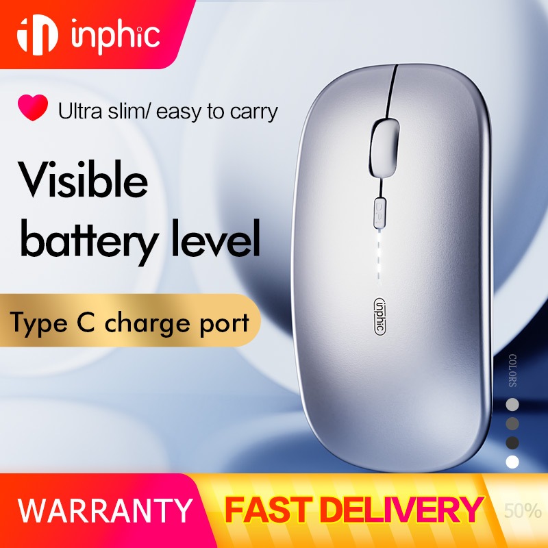 Inphic M1P 2.4G Wireless Mouse Rechargeable1600dpi Silent Click Slim ...