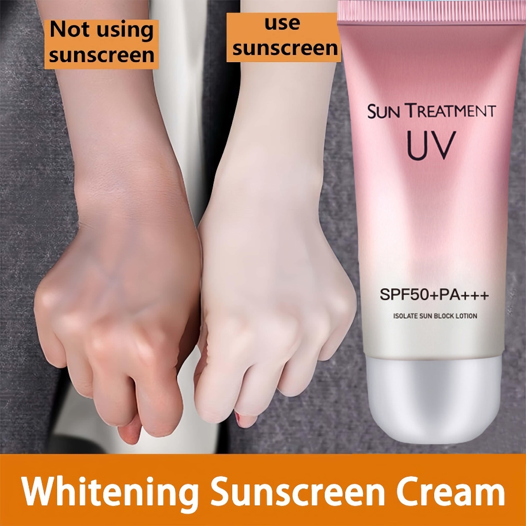 Sun block face and body SPF 50+ PA+++ UV Shield Sunscreen Repair Brighten Cream Menyukur muka ...