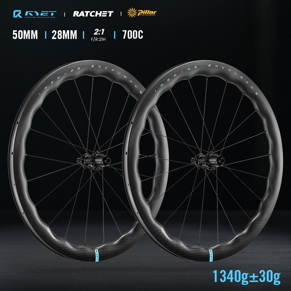 RYET 700C Super Llight Road Carbon Wheels Sinusoidal Bicycle Rimsets ...