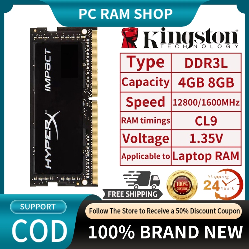 Kingston HyperX Impact DDR3/DDR3L RAM Laptop 8GB 4GB 1600MHz 1333MHz 12800 1.35V/1.5V SODIMM PC3 ...
