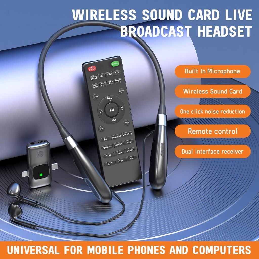 Integrated sound card headphones Wireless live streaming equipment ...