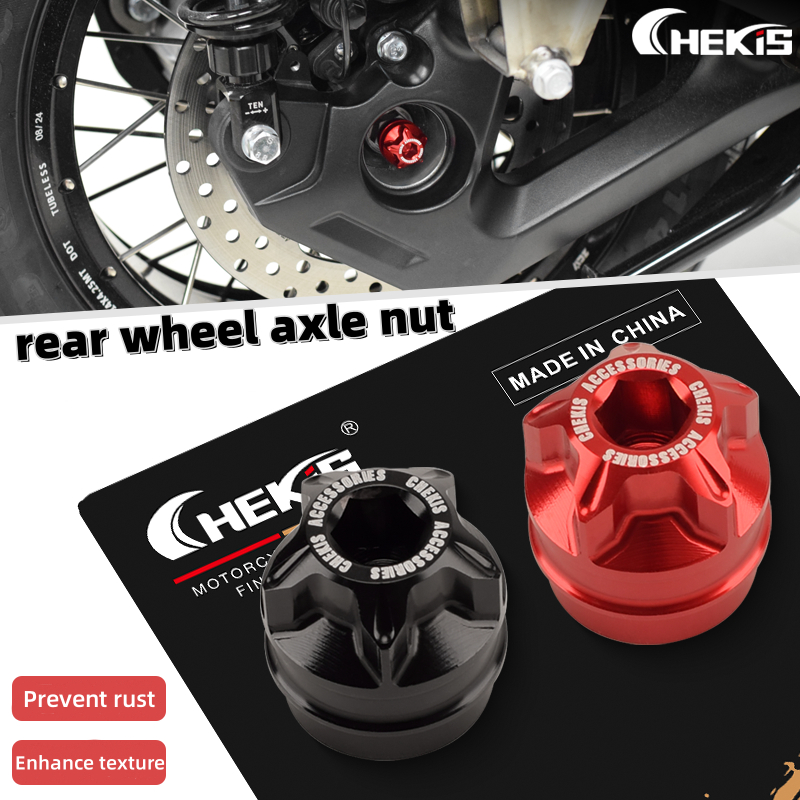 Chekis Modified Rear Axle Nut Anti-Rust Cover Aluminum Alloy Screw Cap for HONDA PCX 125 150 160 ...