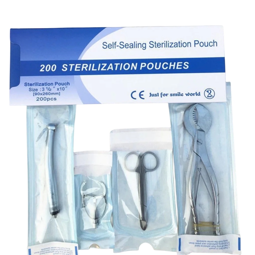 200pcs/pack Self Sealing Sterilization Pouches Autoclave Sterilizer ...