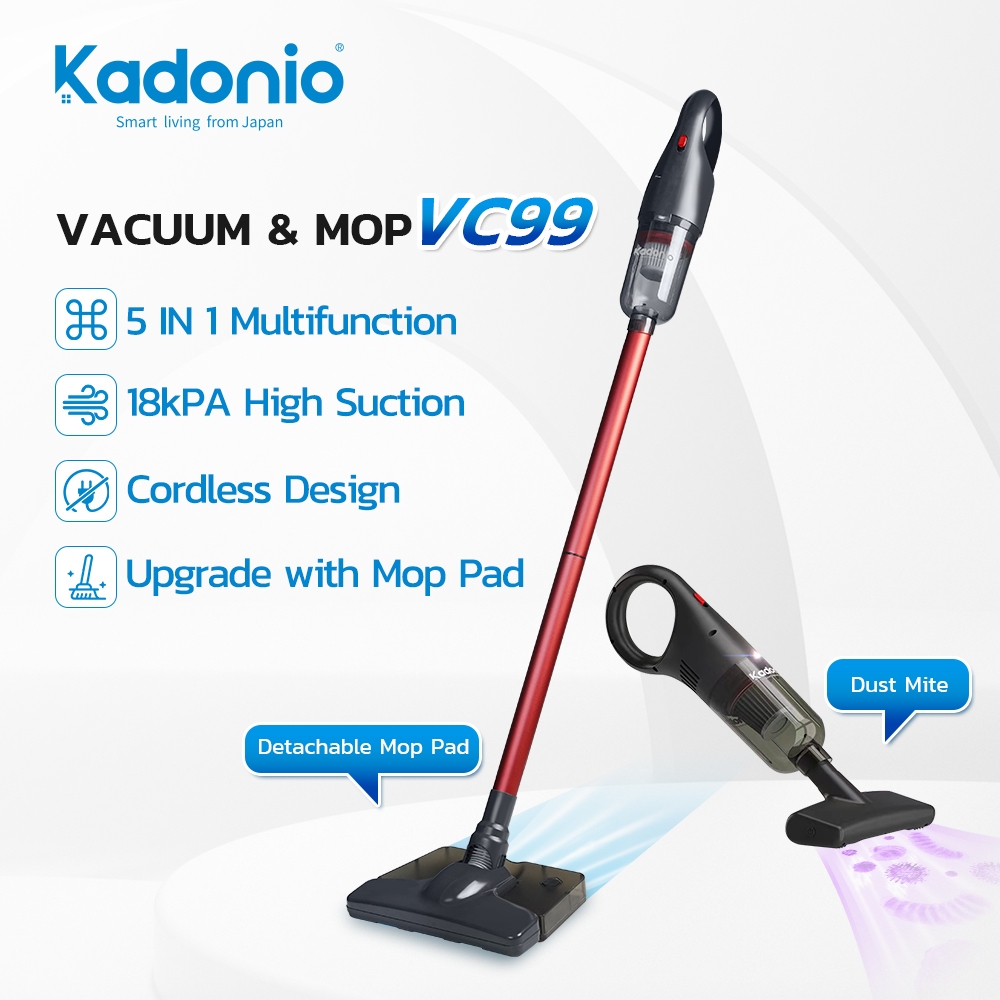 KADONIO 18000PA 5 in 1 Wet And Dry Vacuum Cleaner Handheld Vacuum & Mop ...