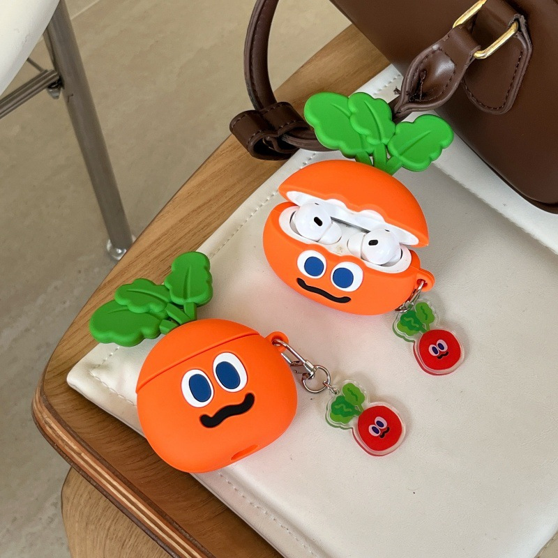 Funny Cartoon Carrot Silicone AirPods Case for AirPods1/2/3/4/pro/pro2 ...