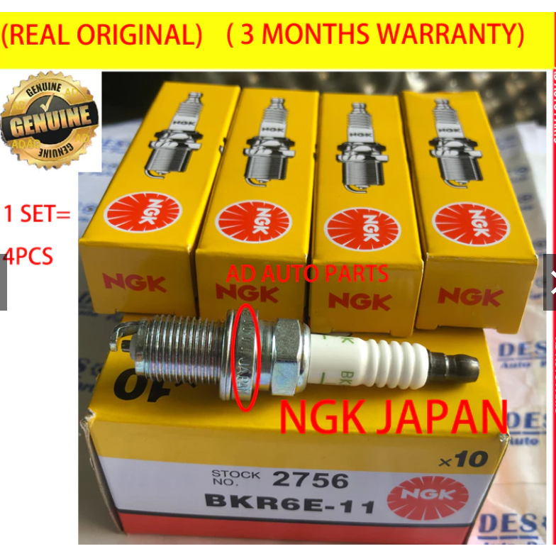 【READY STOCK】NGK BKR6E-11 Spark Plug For Proton Waja/ Myvi Old Model ...