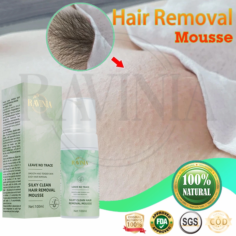 RAVINIA SILKY CLEAN HAIR REMOVAL MOUSSE Gentle and painless hair ...