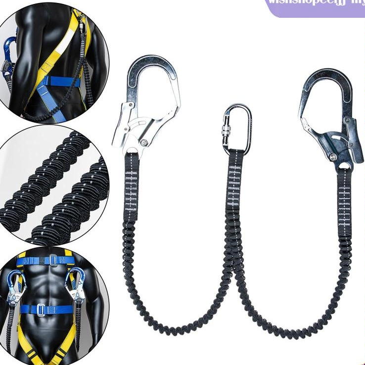 Protective Harness Fall Protection Lanyard with Hook Construction ...