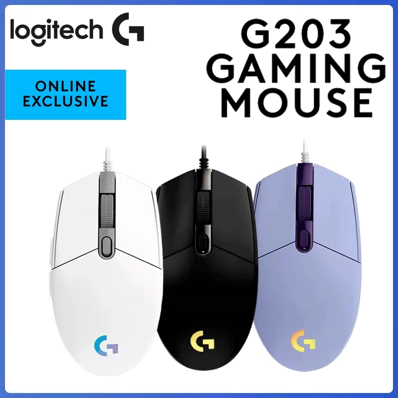 Logitech Gaming Mouse G203 2nd Gen 8,000 DPI, Rainbow Optical Effect ...