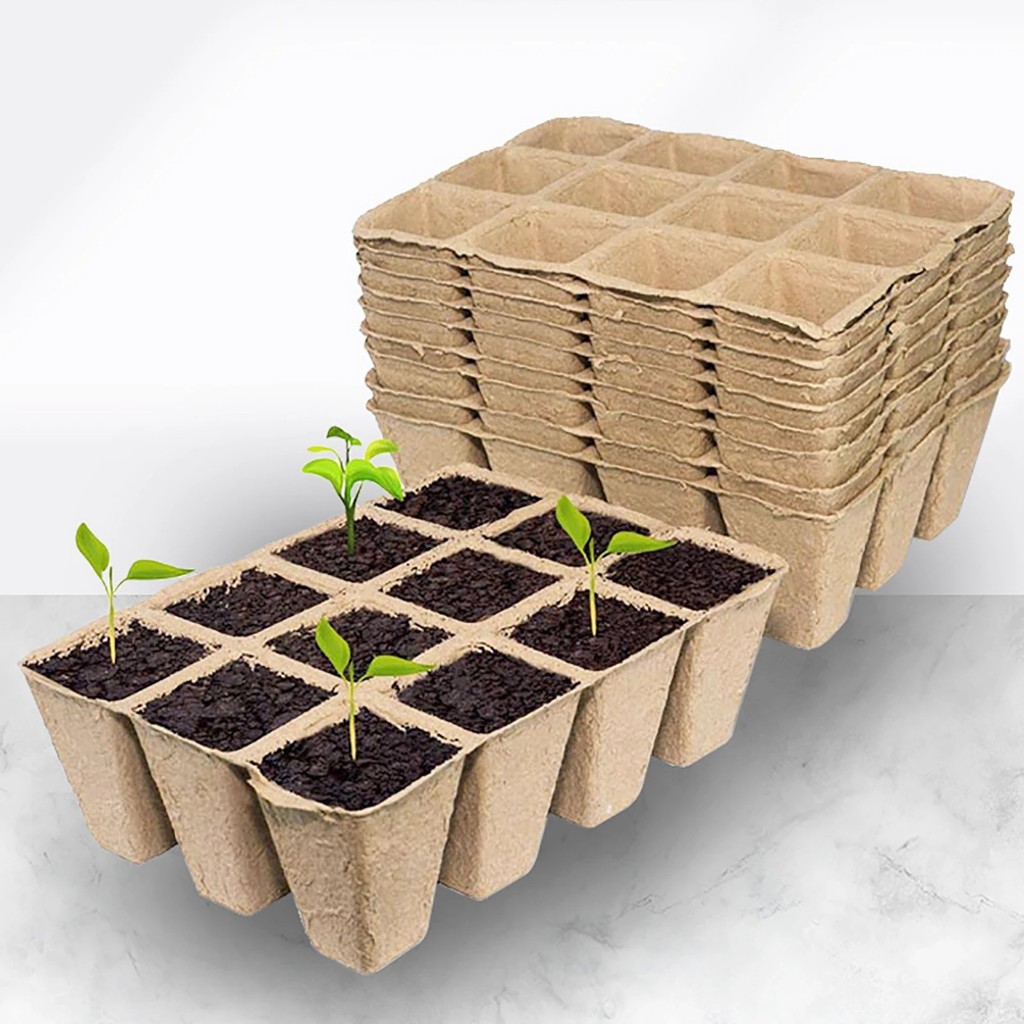 Seed Seedling Tray Seed Tray Biodegradable Pulp Seedling Cup 10 Hole ...