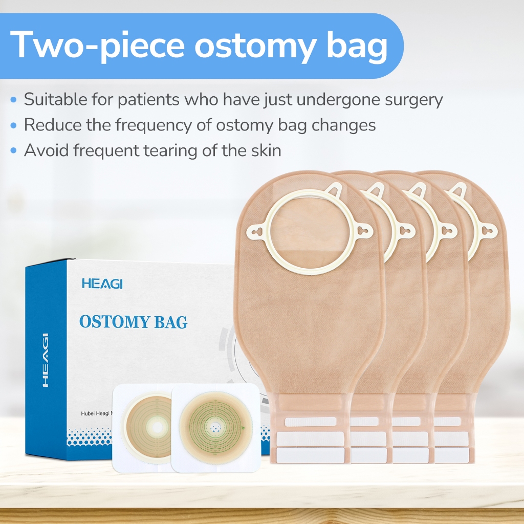 Heagi 22pcs Colostomy Bags, 2-Piece Ostomy Bags, Drainable Pouches with ...