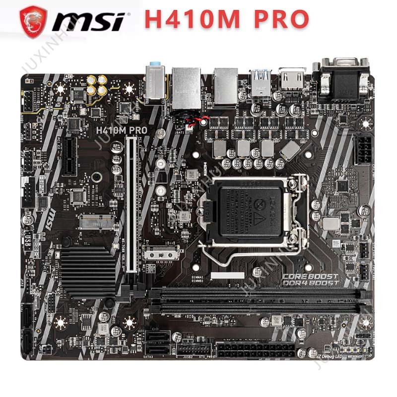 Use MSI H410M PRO H410M PRO-E 64GB VGA HDMI M.2 LGA 1200 DDR4 Micro ATX ...