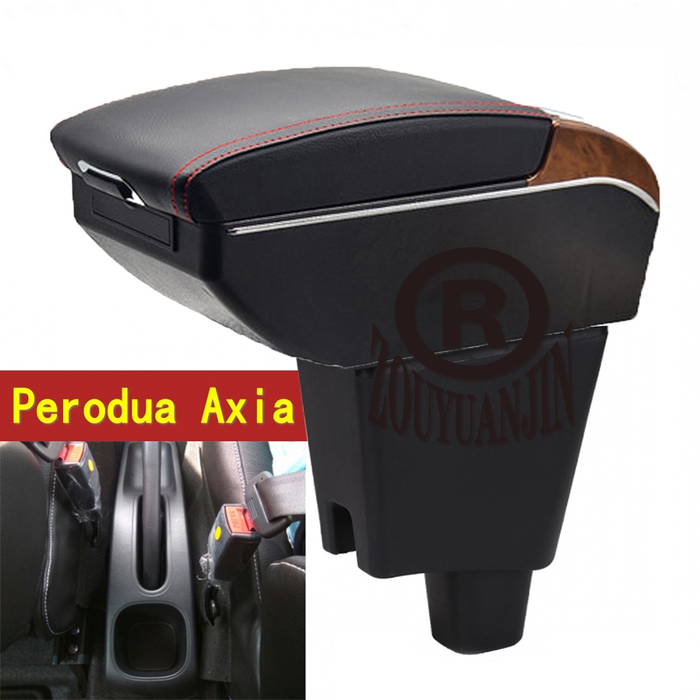 Car Perodua Axia Armrest Box Center Console Storage Central Store ...