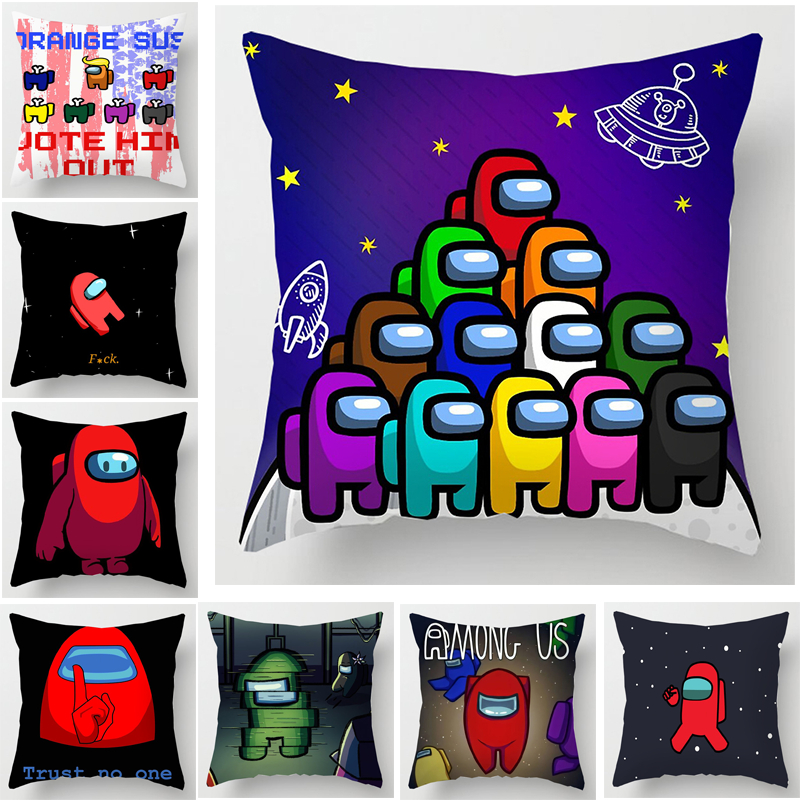 Among us Pillowcase Cartoon Living Room Sofa Car Single-Sided Printing ...