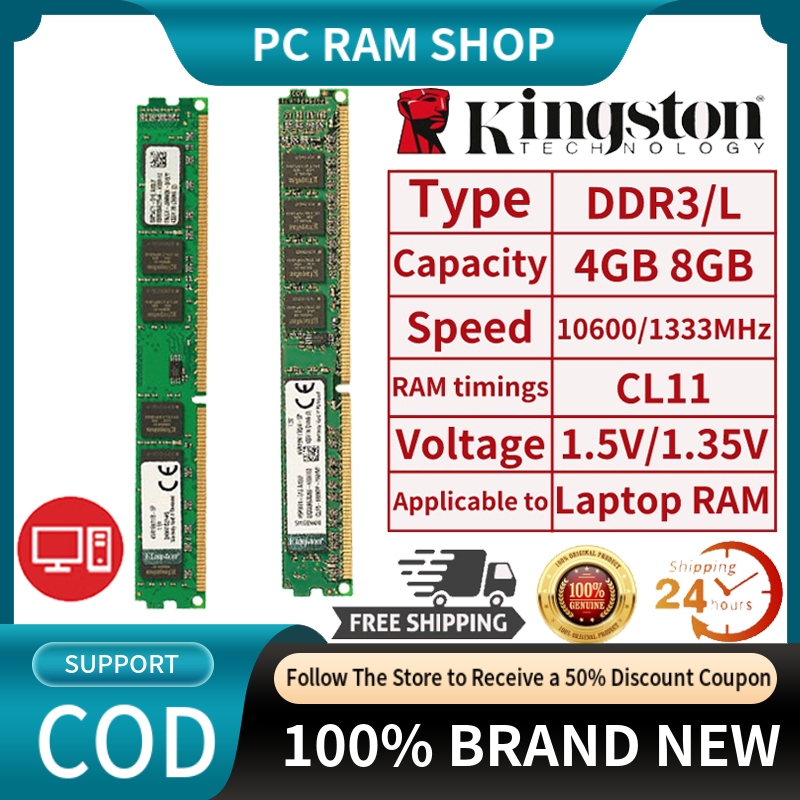 Kingston 4GB 8GB DDR3 RAM 1866mhz 1600MHz 1333mhz Desktop Memory PC3-14900 12800 10600 1.5V 1 ...