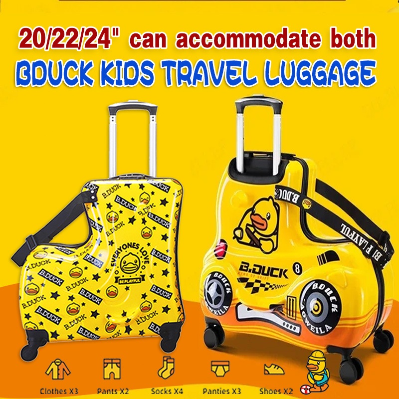 kids luggage BDUCK 20/22/24Inch Travel L Shape Ride On Seat Trolley Case Horse Shape Cartoon ...
