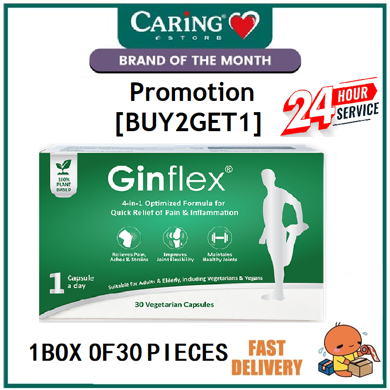 SG READY STOCK Ginflex Vegetarian Capsules 30's [Promotion BUY2GET1 ...