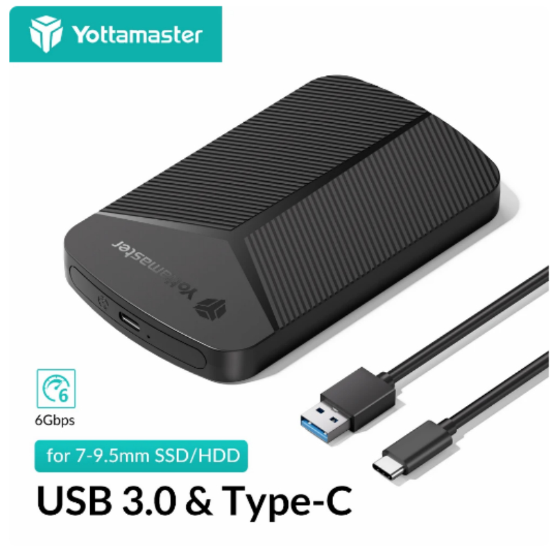 Yottamaster HDD Case SATA 3.0 to USB 3.0 Hard Disk Storage Box Type C ...