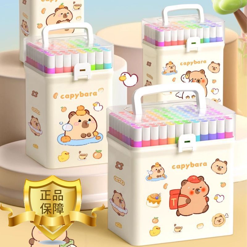 48Pcs Capybara Mark Pen Student Acrylic Mark Pen Colorful Mark Pen ...