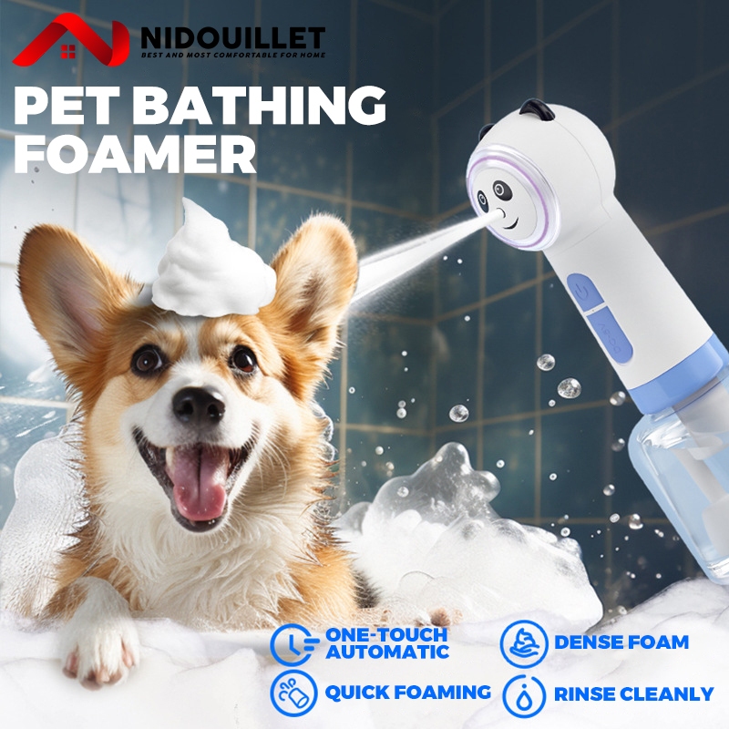 Nidouillet Pet Bath Foaming Machine Electric Pet Smart Bathroom Foam ...