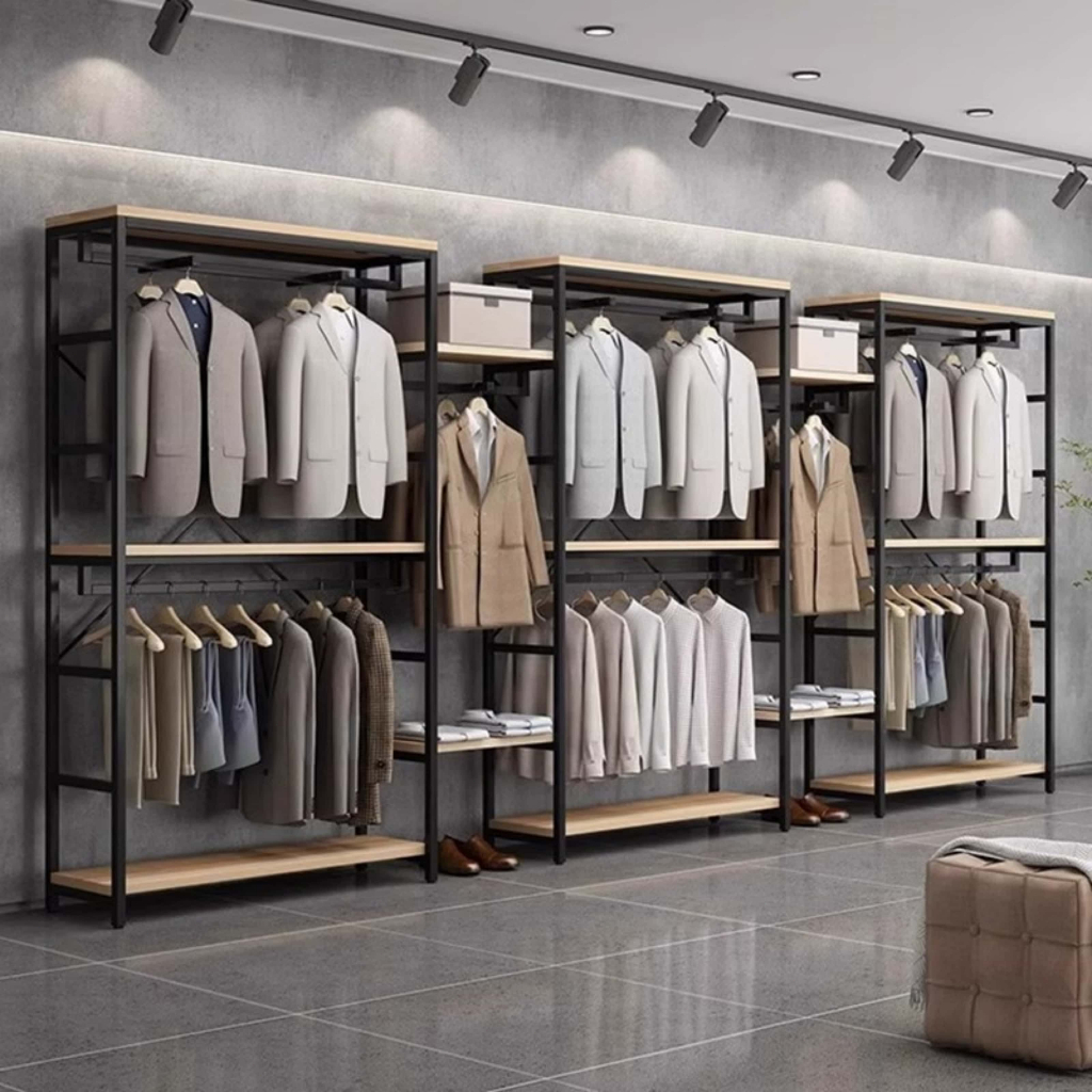 Clothing Store Clothes Rack Display Rack Bedroom Rak Baju Multi-Layer ...