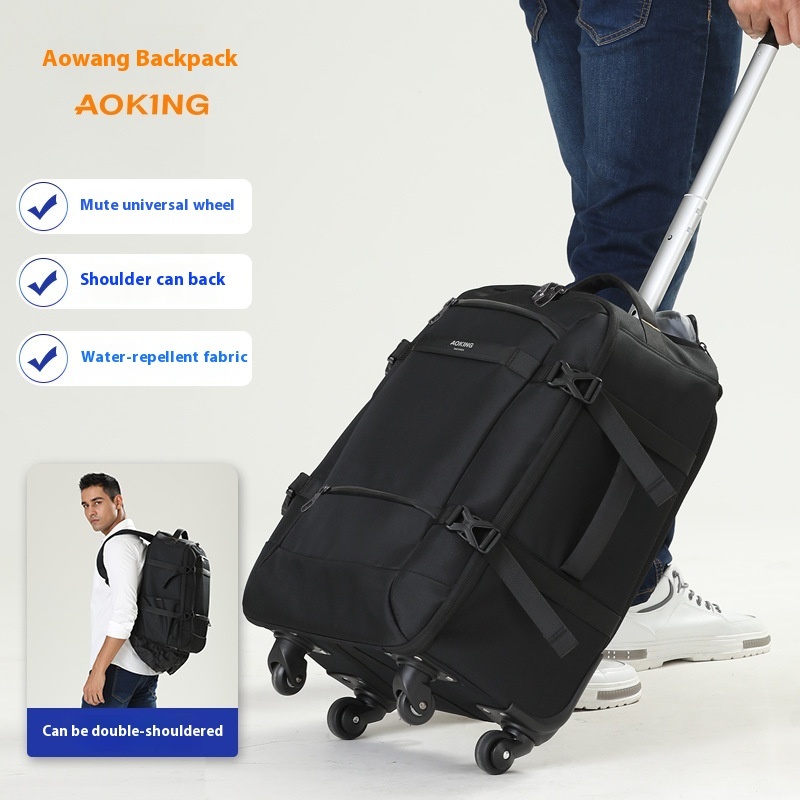 Aoking Business Trolley Backpack [Free 60L Rain Cover+Umbrella Bag ...