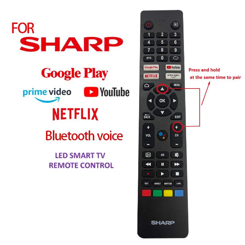 Voice Remote Control SHARP Smart TV Remote Control 4K 8K UHD Android ...