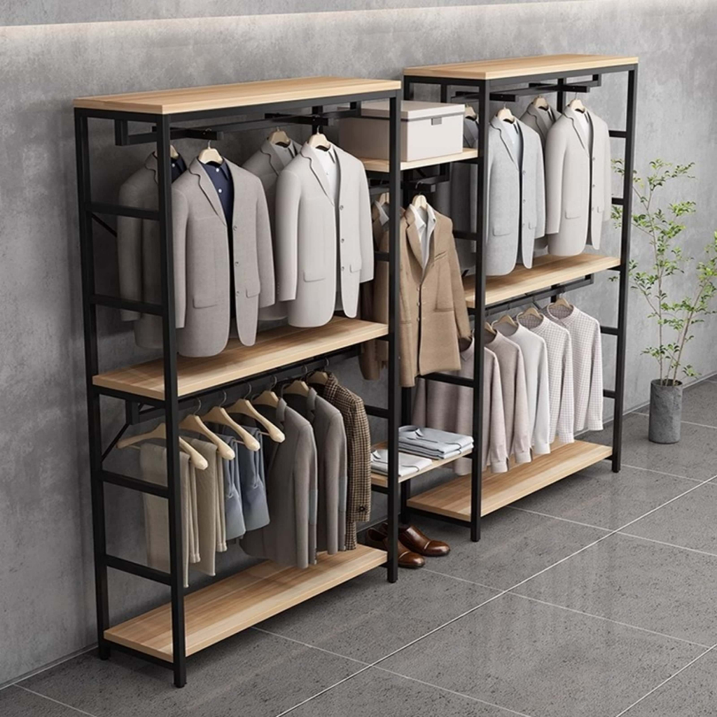 Clothing Store Clothes Rack Display Rack Multi-Layer Floor Standing ...