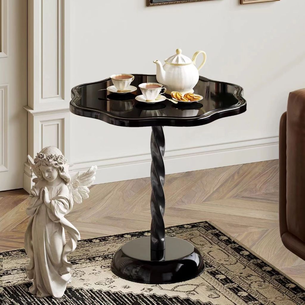 Cream Style Bedside Table Small Shelf Small Coffee Table Modern Simple ...