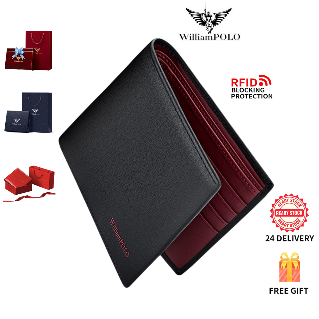 William polo wallet for man leather original short wallet new fashion ...