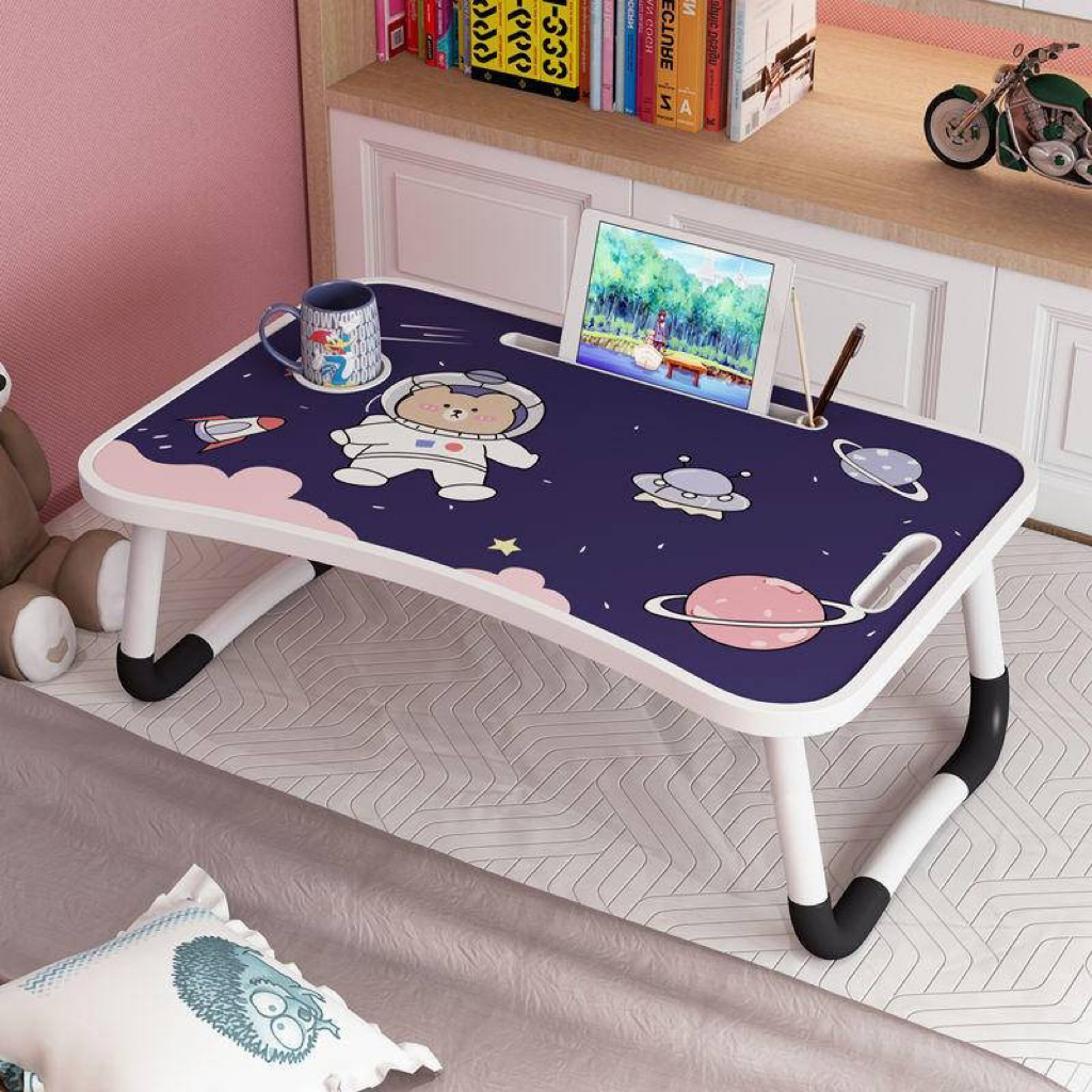Bed Desk Foldable Student Bedroom Study Table Multifunctional Foldable ...