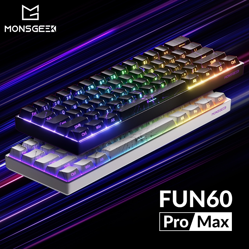 [New Arrival] MonsGeek FUN60 PRO 8K SP Transparent Keycap 61-Key ...