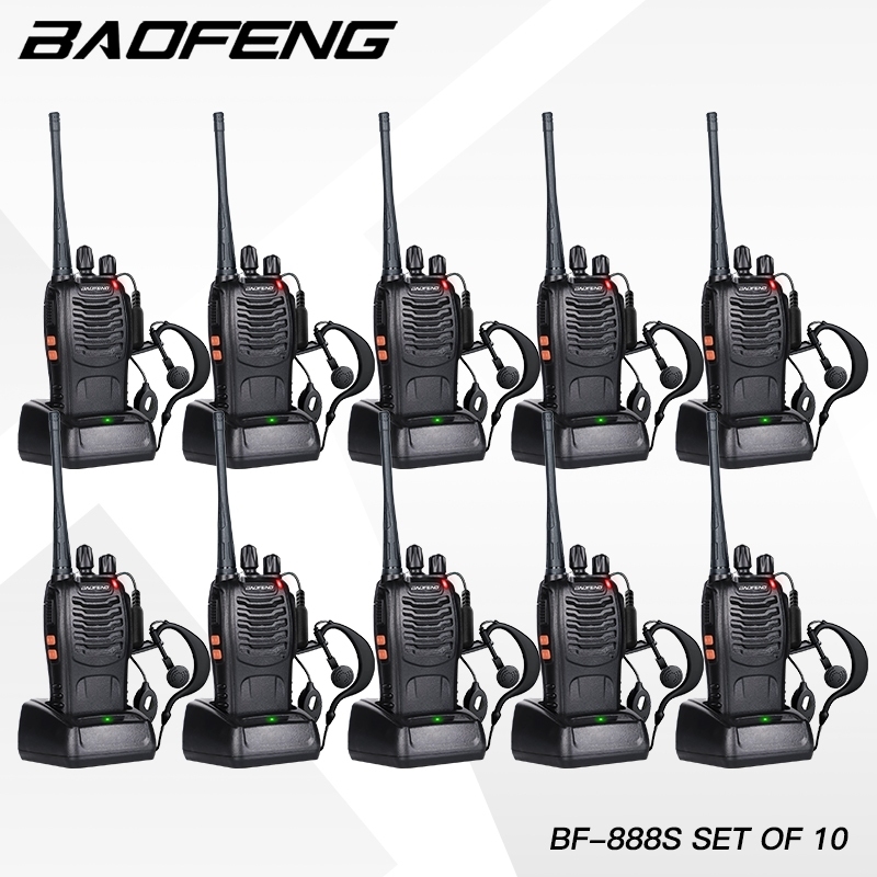 *COD* 10 pcs Baofeng 888s 5w Cignus Two Way Radio Walkie Talkie Long ...