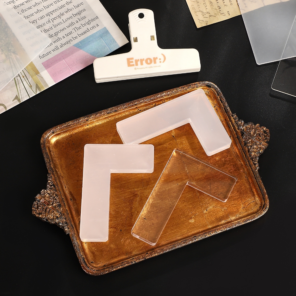 JIANWU Stamp Acrylic Backing Plate and L-shaped Ruler Locator Set ...