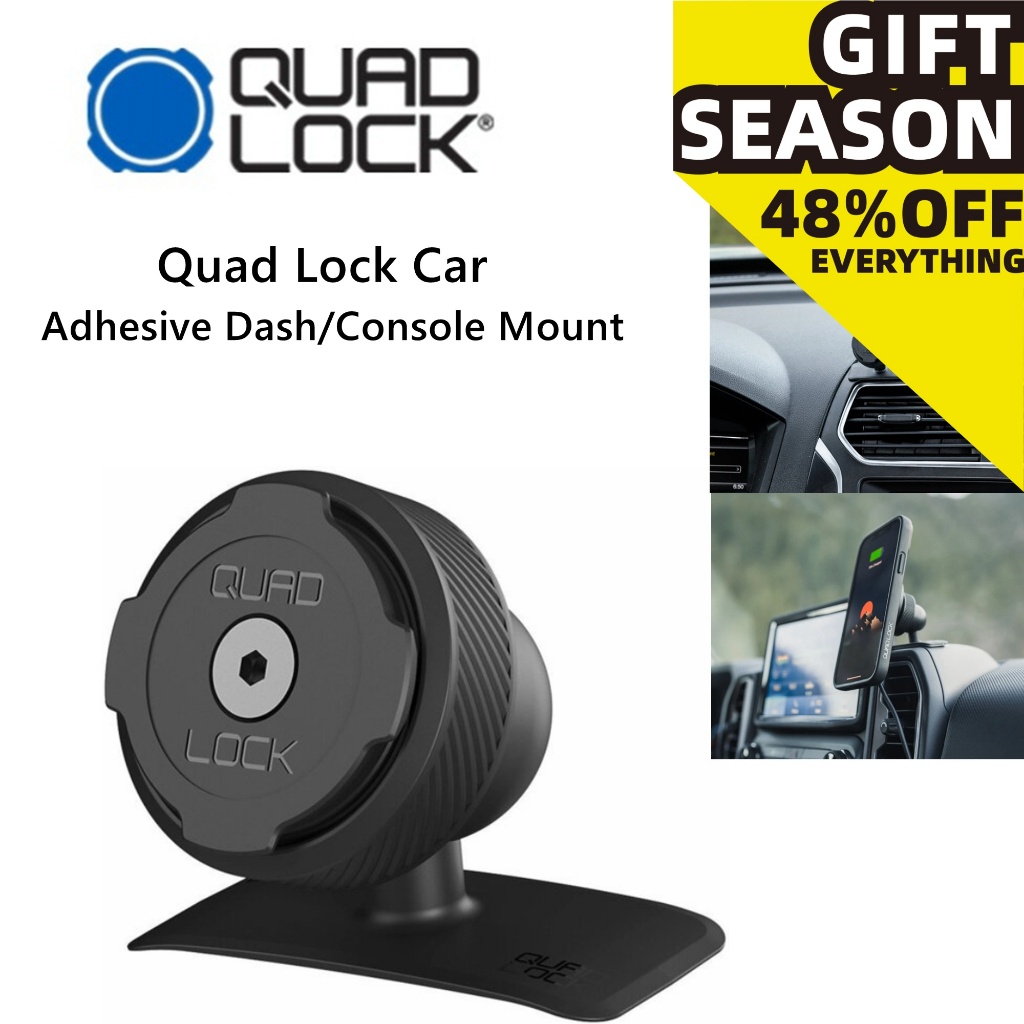 QUAD LOCK Car - Adhesive Dash/Console Mount For phone mounts | Shopee ...