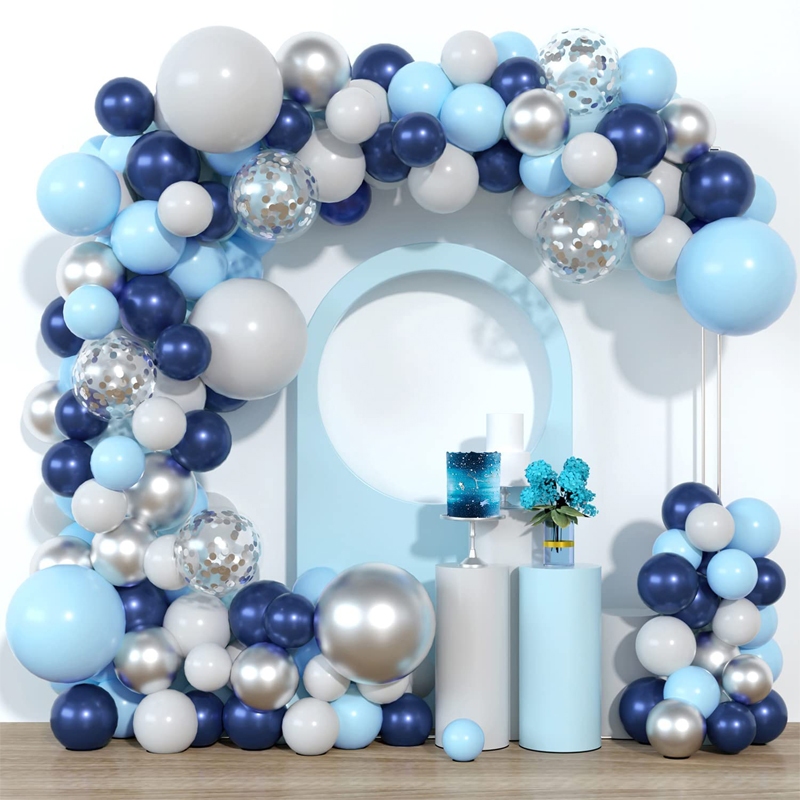 Balloon Garland Arch Kit Boy Birthday Party Decorations Navy Blue Gary ...