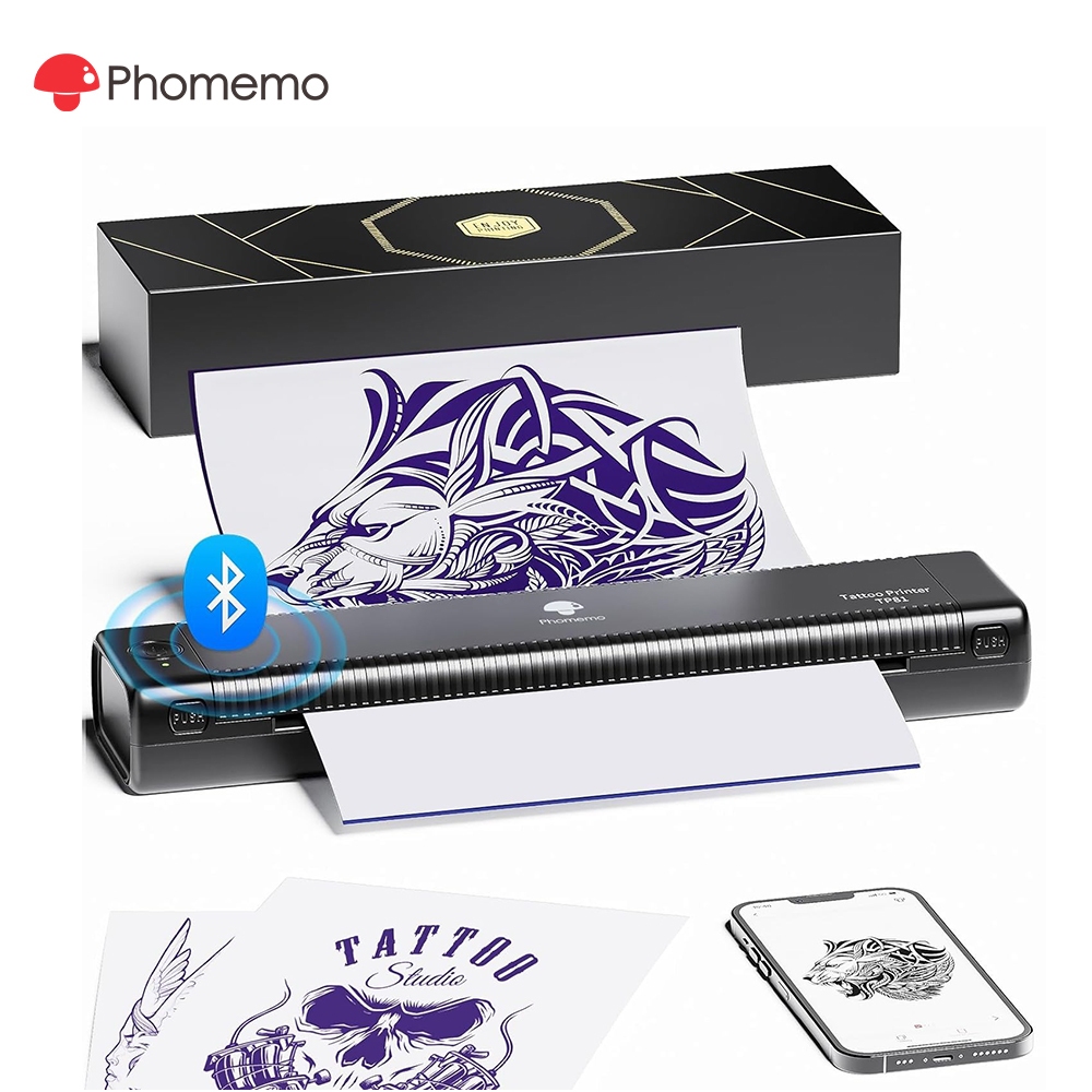 Phomemo TP81 Portable Wireless Bluetooth Tattoo Stencil Printer ...