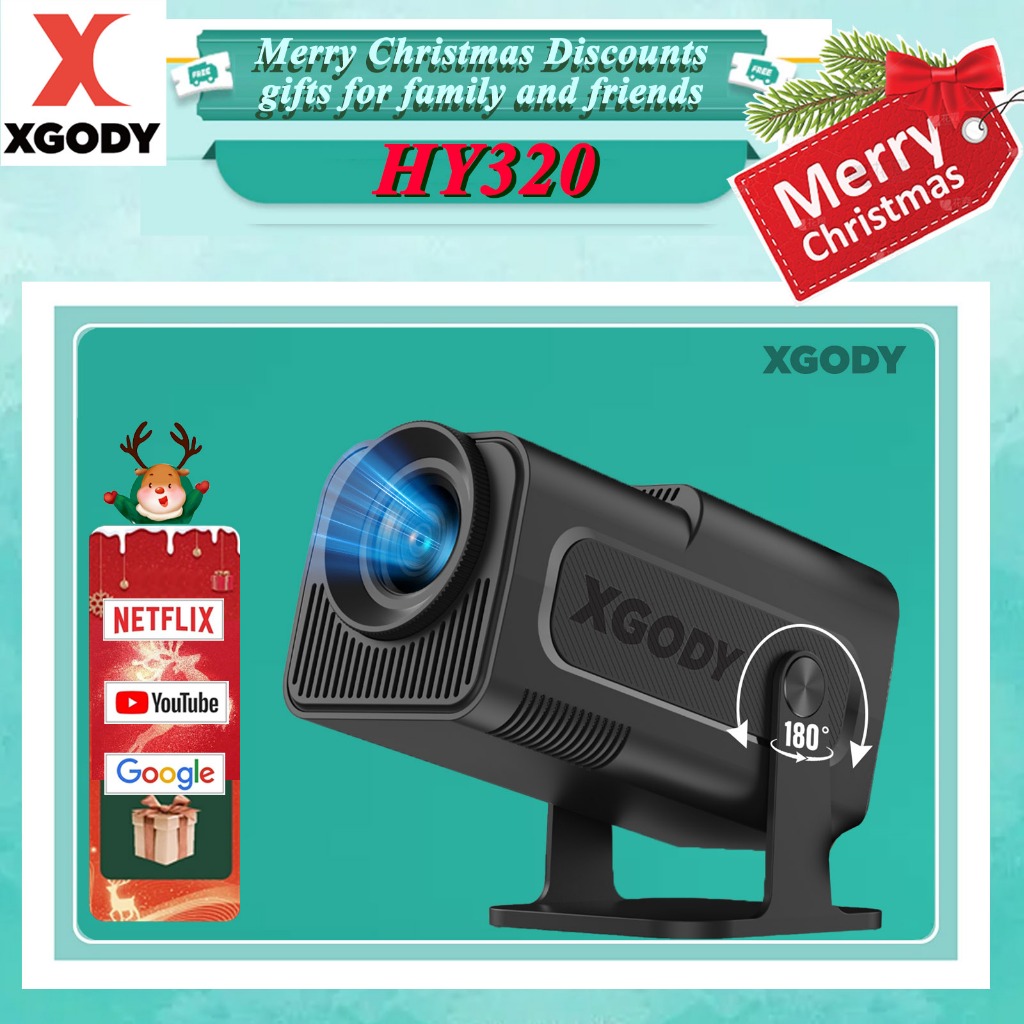 XGODY Native1080P HY320/HY320 MINI 4K Projector Android 11 Projector ...