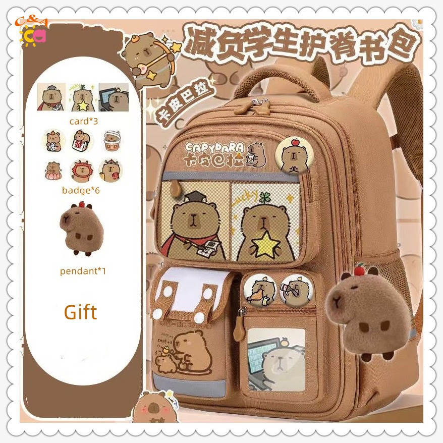 Beg Sekolah Capibara Elementary School Students Schoolbag Grade 1-6 ...