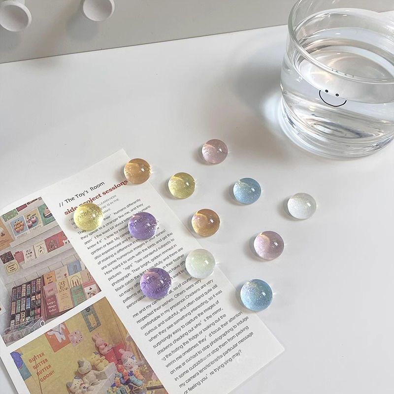 [Hot Pick] Transparent Glittery Starry Sky Half-Sphere Fridge Magnets ...
